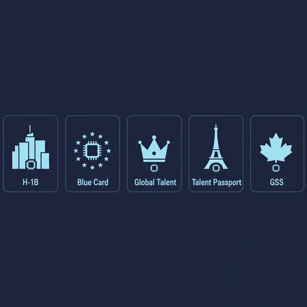 Complete Tech Visa Guide 2025: From H‑1B to EU Blue Card
